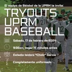 UPRM Baseball Tryout – Departamento de Actividades Atléticas