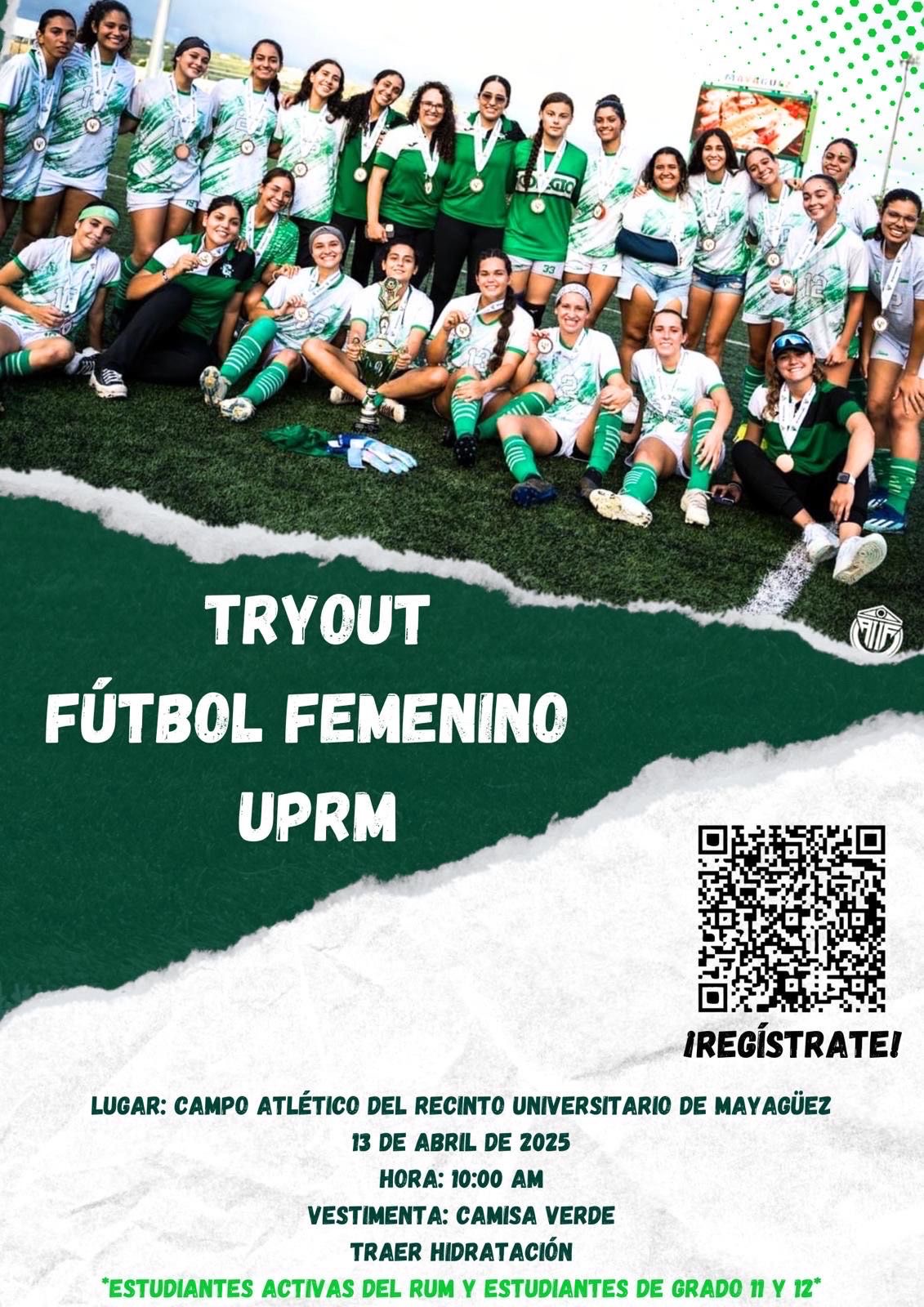 UPRM Fútbol Femenino Tryout – Departamento de Actividades Atléticas