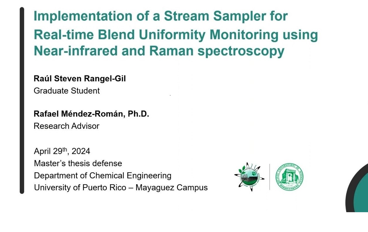 Congratulations to Raúl S. Rangel Gil – Analytical & Pharmaceutical Group