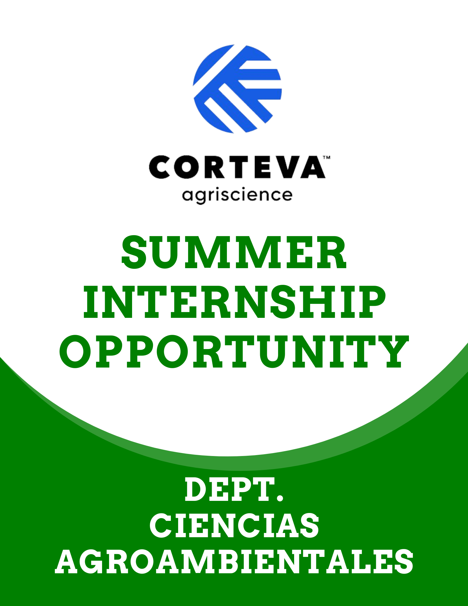 Summer Internship Opportunity – Corteva – Ciencias Agroambientales