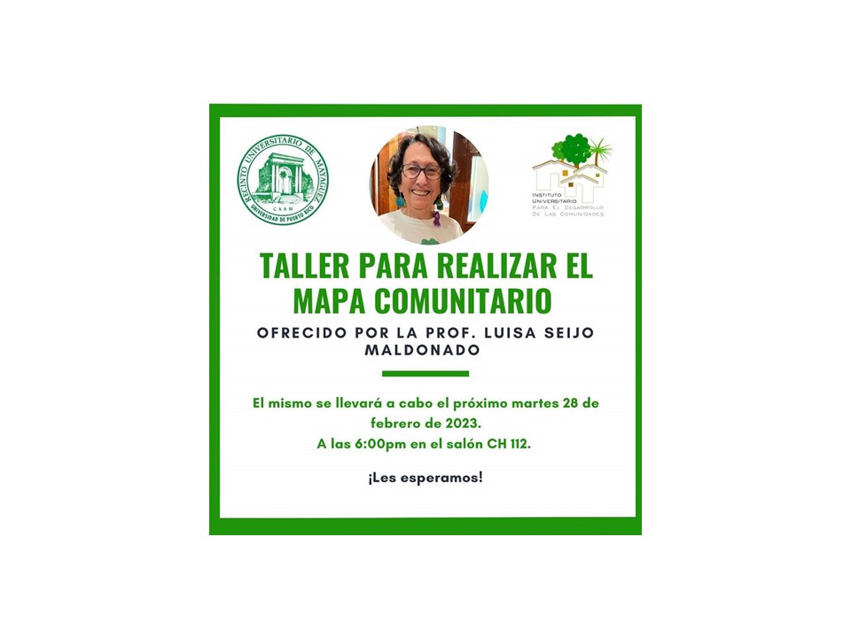 Taller para realizar el Mapa Comunitario – Departamento de Ciencias ...