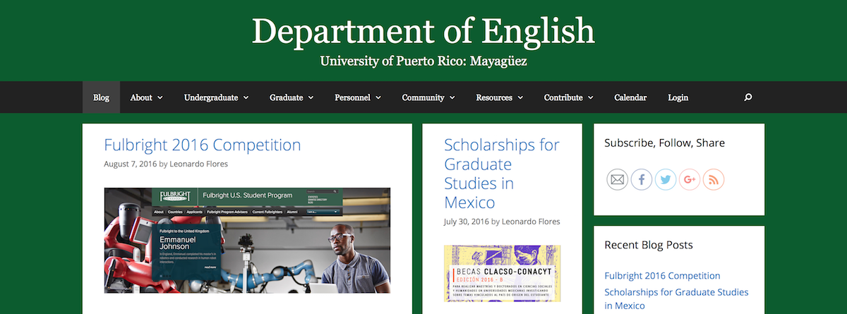 The English Department Communications Network - English Department - UPRM