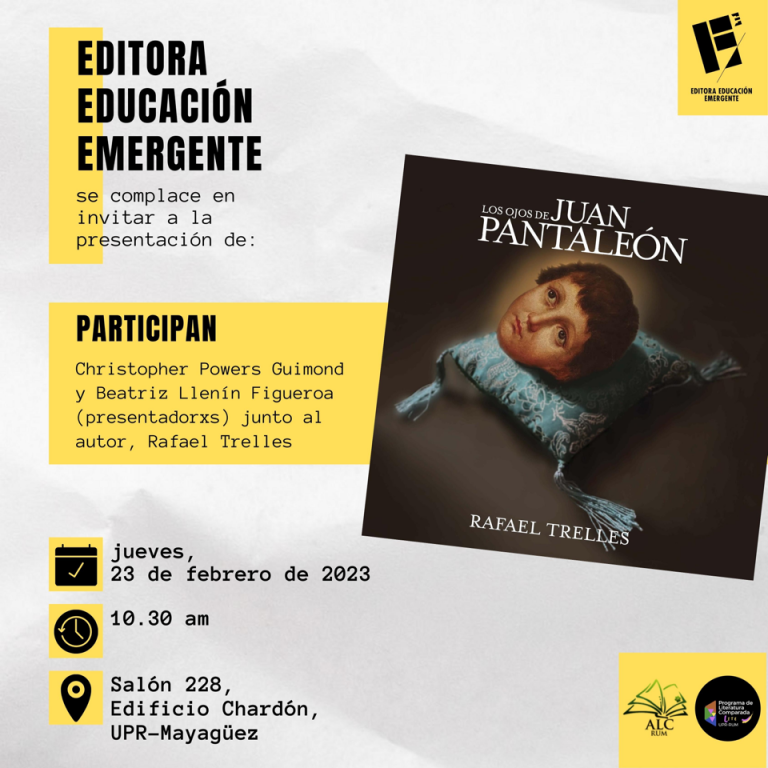 Presentación de libro de Rafael Trelles – Departamento de Humanidades