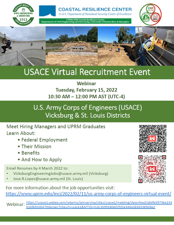 US Army Corps of Engineers Virtual Recruitment Event – Department of ...