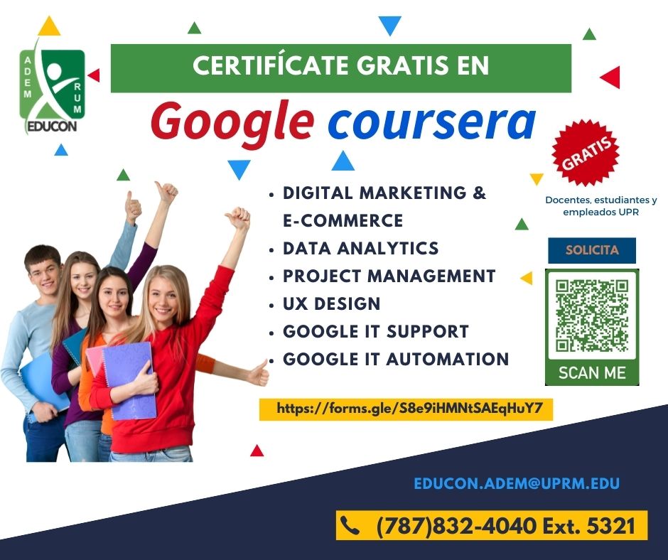 Certificaciones Profesionales de Google en Coursera – EDUCON ADEM