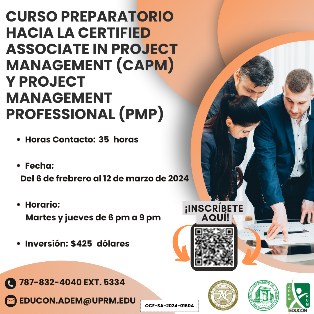 Curso Preparatorio hacia la Certified Associate in Project Management ...