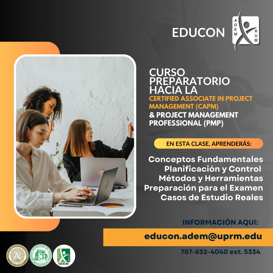 Curso Preparatorio hacia la Certified Associate in Project Management ...