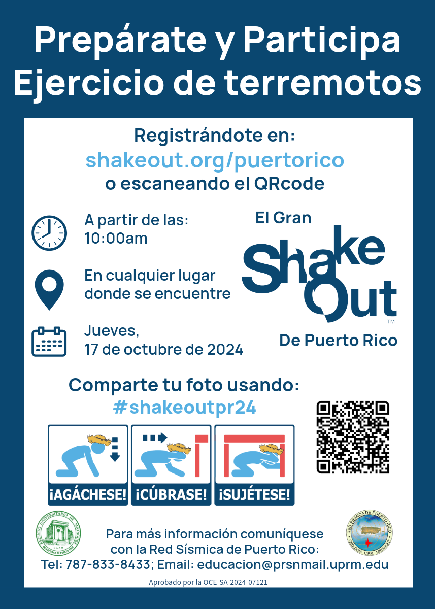 Shake Out – Red Sísmica de Puerto Rico – Ejercicio de terremoto de la ...